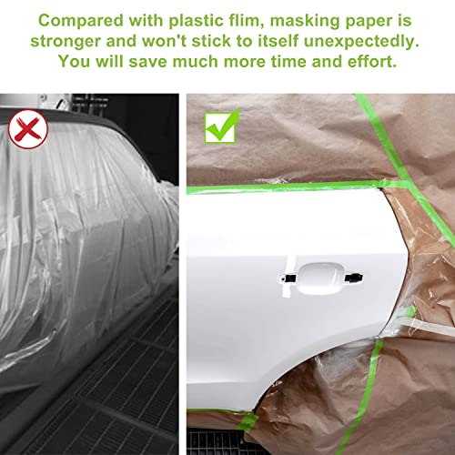 Paint Masking Paper with Adhesive - Painters Paper Roll, Tape and Drape ...