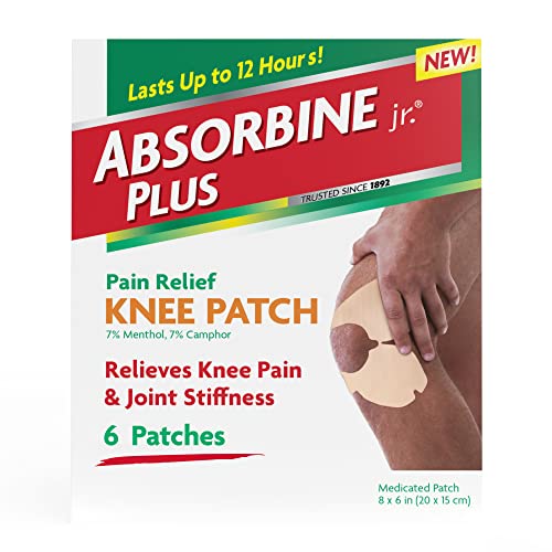 Absorbine Jr. Knee Pain Relief Patches, Pain Patch with Menthol for ...