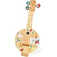 Amazon.com: Janod, 4-String Banjo-Wooden Mini Guitar Musical Instrument ...