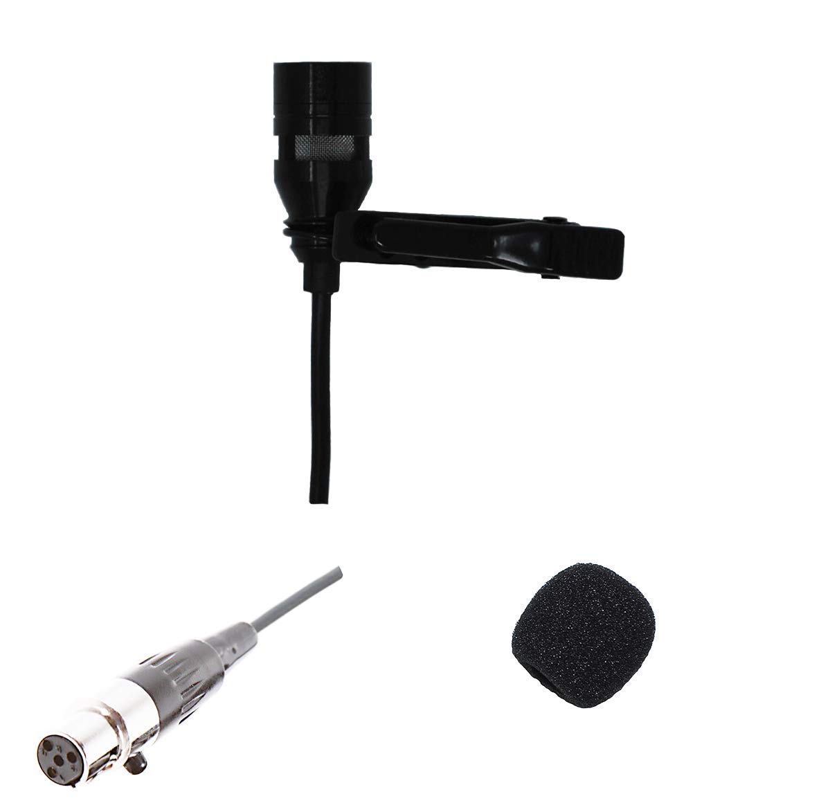Lavalier Lapel Mic with 4 pin Mini XLR TA4F Connector for Shure for ...