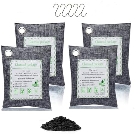 Bamboo Charcoal Air Purifying Bags, Removes Odors and Moisture, Nature ...
