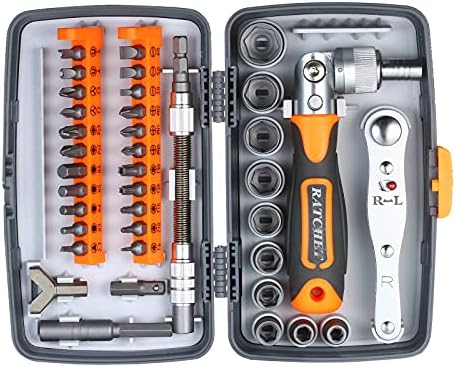 Obery 38pc Precision Ratchet Screwdriver Bit Set Magnetic Screwdrivers ...