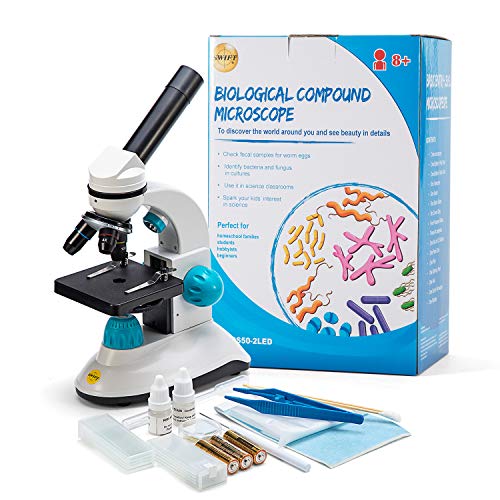 Swift Compound Kids Microscope SW50 with 40X-400X Magnification ...