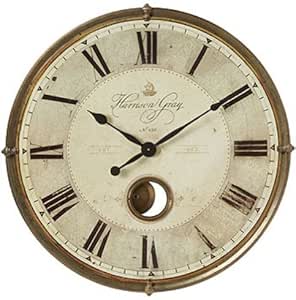 Amazon.com: Timeworks Grand Classics Wall Clock, Harrison Gray Wall ...