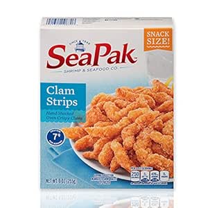 Seapak Clam Strips in An Oven Crunchy Breading, 9 oz Package: Amazon ...