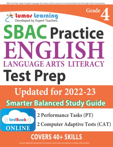 SBAC Test Prep: Grade 4 English Language Arts Literacy (ELA) Common ...