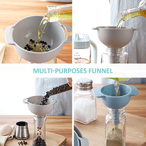 Kitchen Funnel Set - Nested Funnels with Handle - 3 Pack Food Grade ...