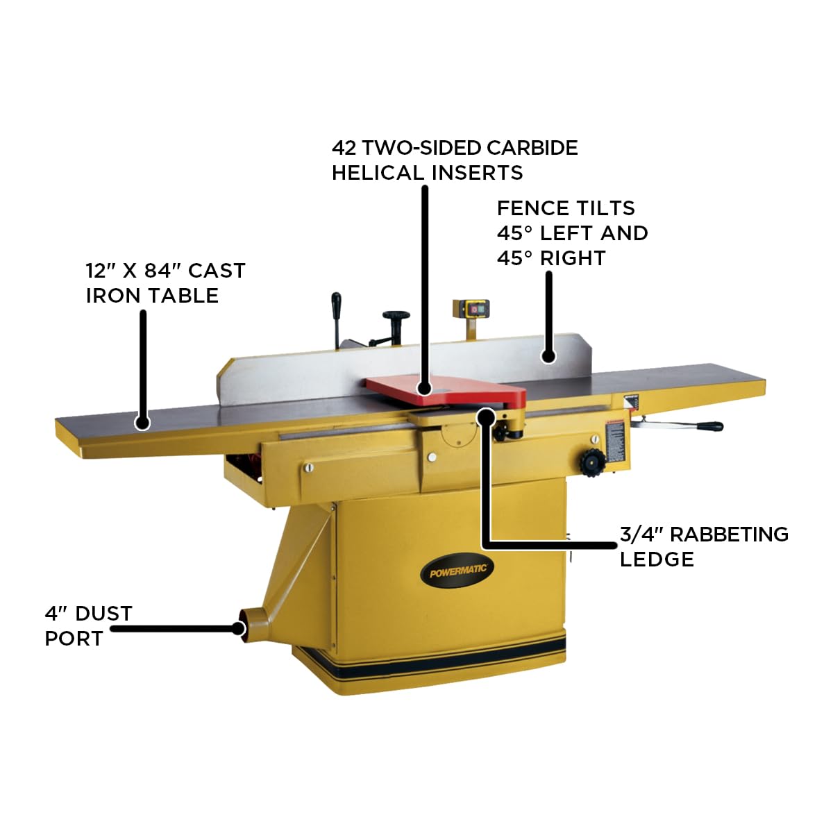 Mua Powermatic 12-Inch Parallelogram Jointer, Helical Head, 3 HP, 1Ph ...