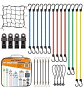 Cartman Bungee Cords Assortment Jar 24 Piece in Jar - Includes 10", 18 ...