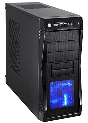 Rosewill ATX Mid Tower Gaming Computer Case, Gaming Case with Blue LED ...