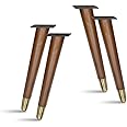 Amazon.com: AKB Hardware 4 Pcs Retro Style Slant Wood Furniture Legs ...