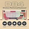 DUSTSILVER D84 Wireless 75% Classic Retro Mechanical Keyboard with RGB ...