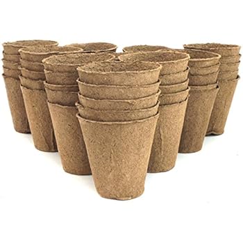 Amazon.com: 100 NEW Round Jiffy Peat Pots Size 3x3 ~ Pots Are 3 Inch ...
