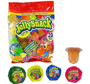 Amazon.com : Jelly Snack Fruit Jelly Candy (Bag of 20 Jelly Cups ...