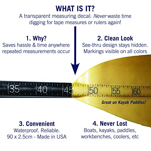 Quik Measure Pro Fish Rulers Metric Measuring Sticker Ruler - - Want It All