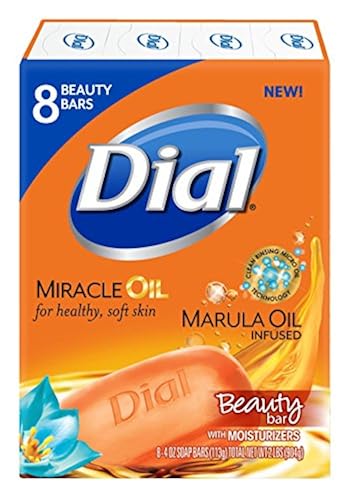 Dial Skin Care Bar Soap, Miracle Oil Marula Oil Infused, 4 Ounce, 64 ...