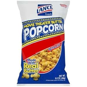 Amazon.com : Lance Movie Theater Butter Popcorn, 3.5 oz : Grocery ...