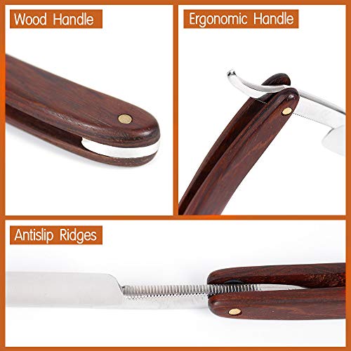 Zertone Straight Razor Natural Wood Scale - Straight Edge Razor Sharp ...