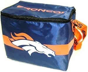 Amazon.com : Denver Broncos Lunch Bag: 6 Pack Zipper Cooler : Sports ...