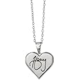Amazon.com: One Direction 'Harry Signature' Heart Necklace : Clothing ...