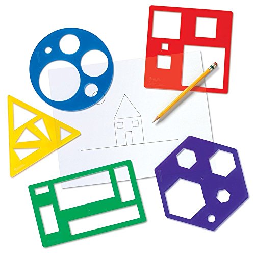 Learning Resources Primary Shapes Template Set, Geometric Shapes ...