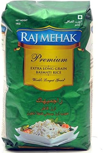 Raj Mehak Premium Indian Basmati Rice - 1 kg price in UAE | Amazon UAE ...