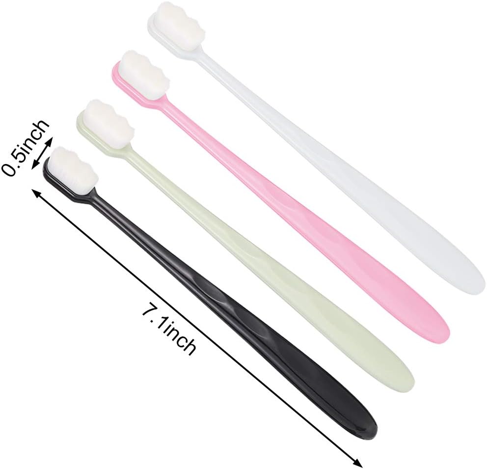12 Pieces Soft Toothbrush, Ultra Fine Micro-Nano Toothbrush Soft Micro ...