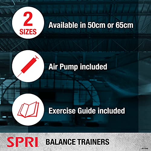 SPRI Balance Trainer Sport - Dome Shape Half-Exercise Ball with Non ...
