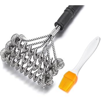 Amazon.com : BBQ grill grate cleaner Grill brush Scrapers Grid Scrub PACK of 2 : Patio, Lawn ...