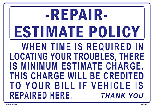Compare price to auto repair price sign | TragerLaw.biz