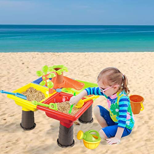 Beach Toy Set Activity Sand Water Tables Storage Sandbox Desk Toy Set ...