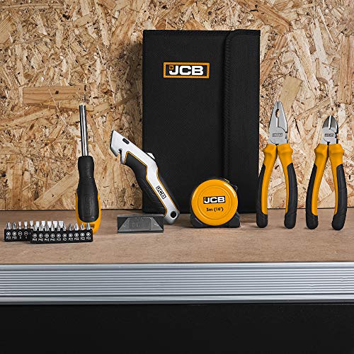 JCB - 26 Piece Tool Kit | Includes Screwdriver & Bits, Pliers ...