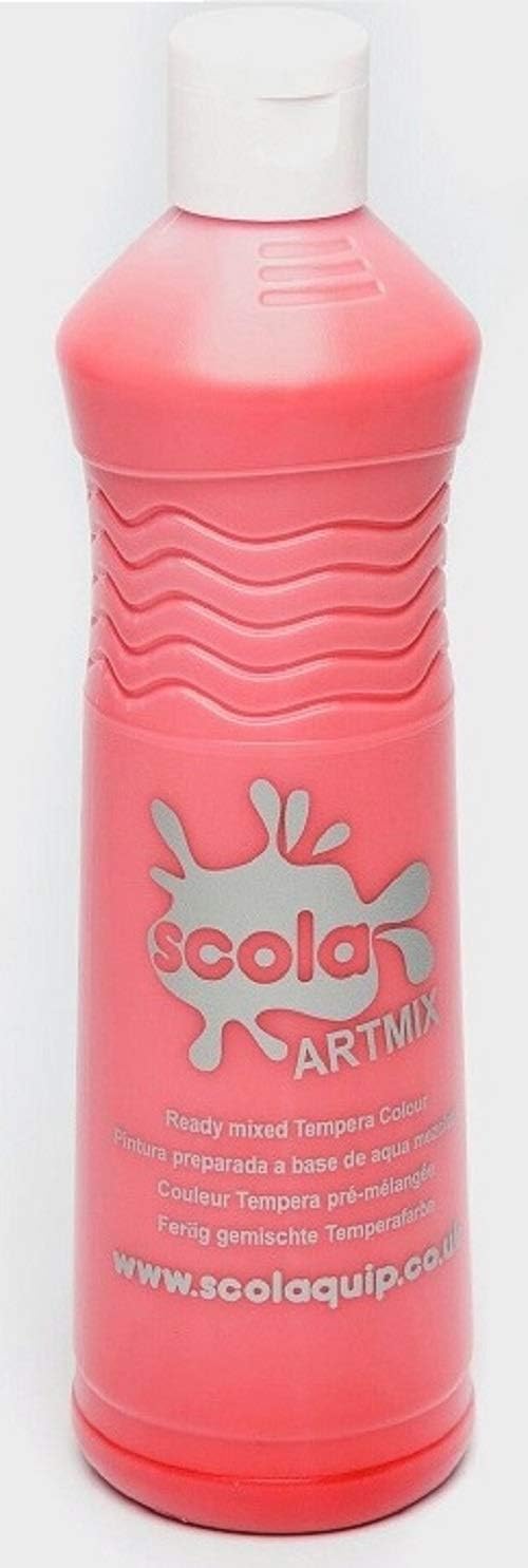 Scola Artmix 600ml Bottles Ready Mix Craft Poster Paint Red: Amazon.co ...