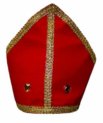 Amazon.com: Alexanders Costumes Men's Bishop Hat, Red, One Size: Clothing
