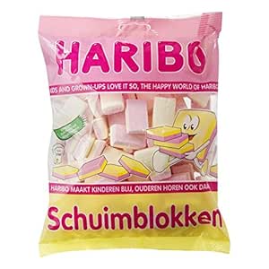 Amazon.com : Haribo Sugar Foam Blocks/Schuimblokken | Bag of 4.2oz ...