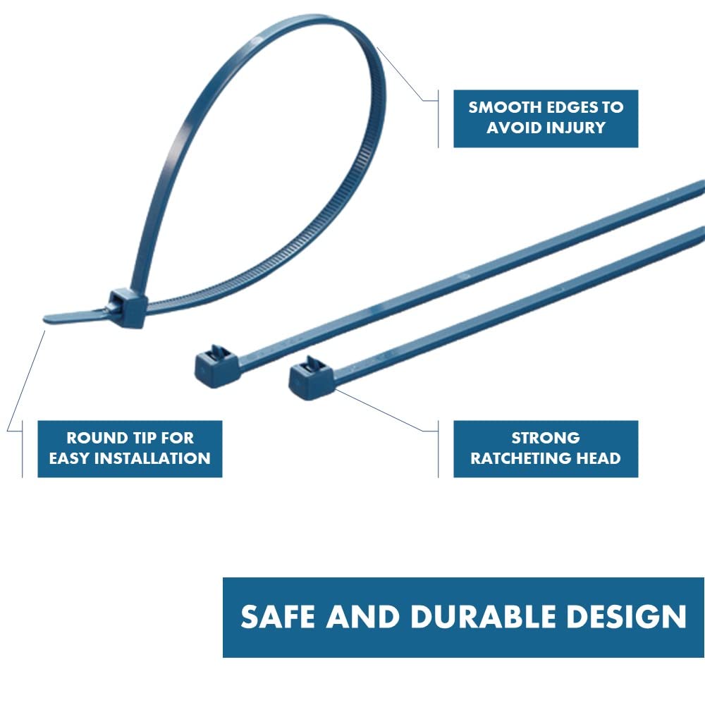 Mua Kable Kontrol Metal Detectable Blue Zip Ties 100 Pcs 8 Inch, 50 Lbs ...