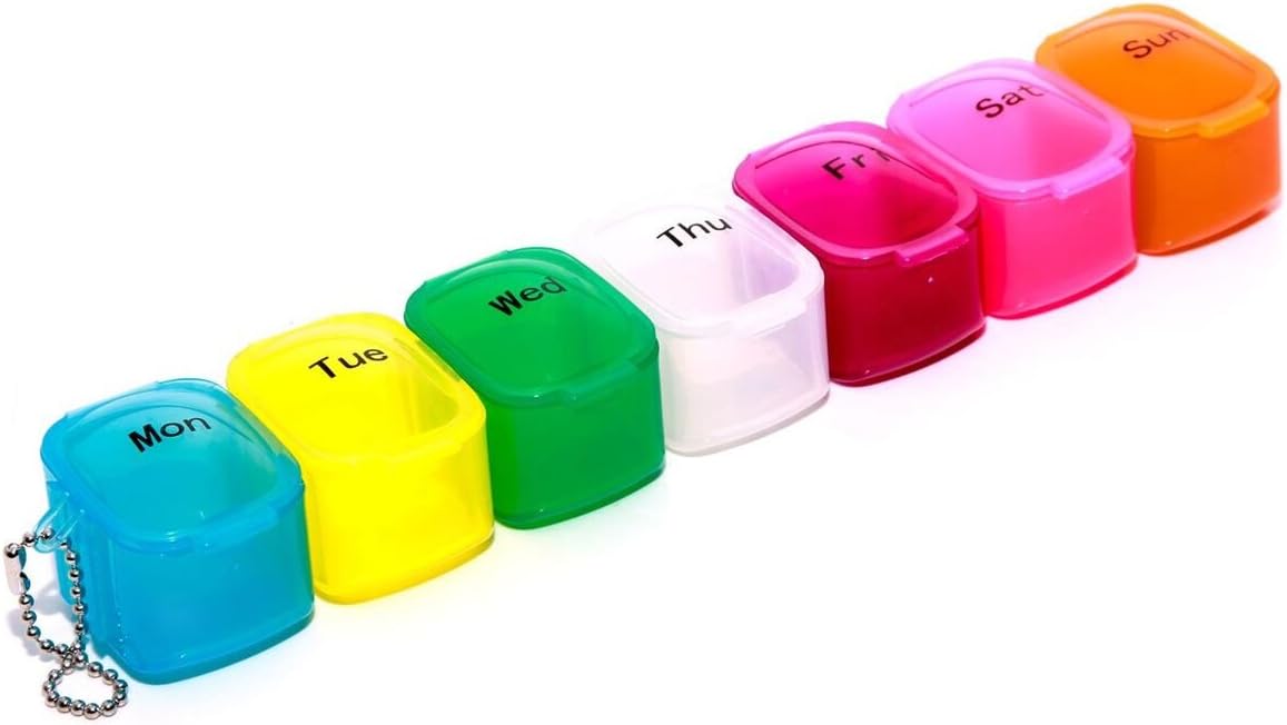 Safe and Sound Push-tab Opening 7 Day Multi-coloured Detachable Large ...