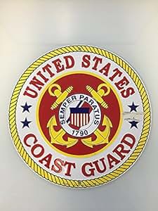 Amazon.com : United States Coast Guard Logo Aluminum Sign Round 12 ...