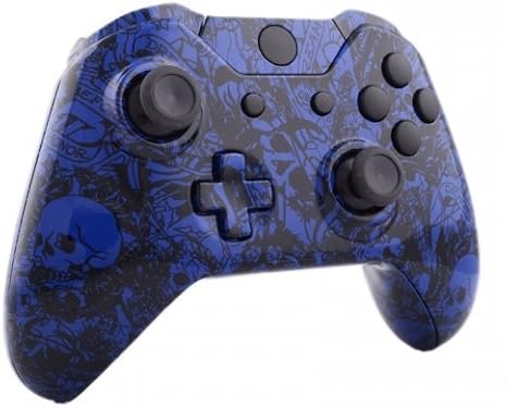 Xbox One Custom Wireless Controller Shell - Crazy Blue Skulls - Hydro ...