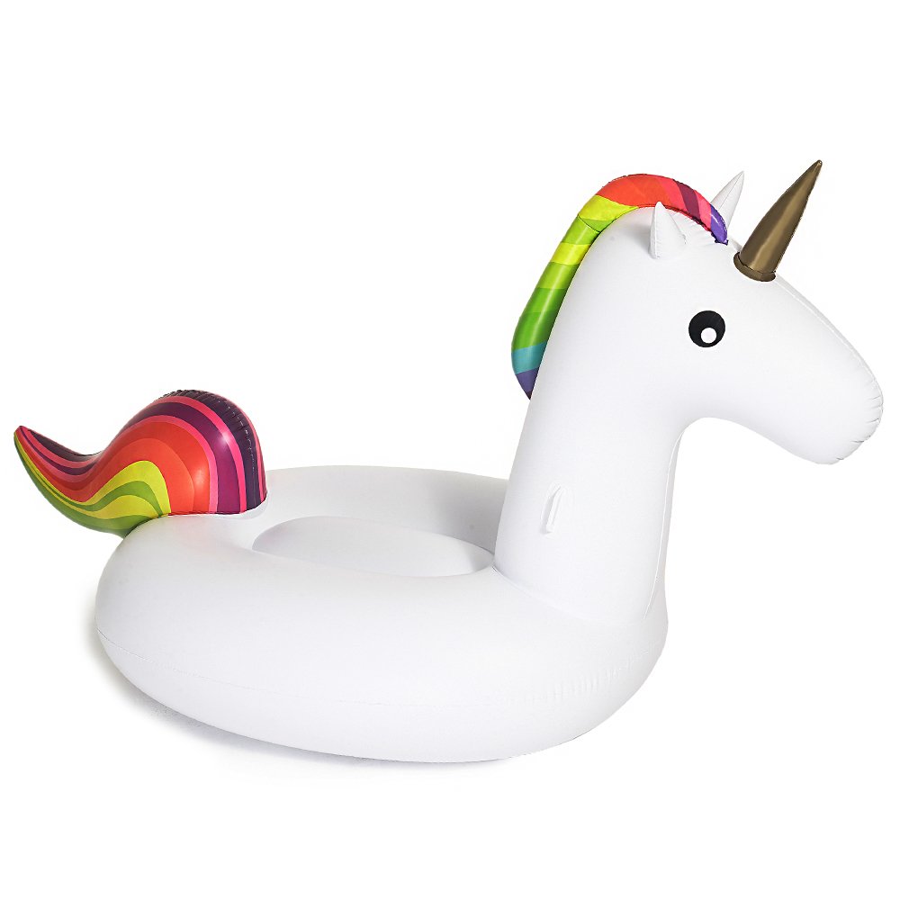 Funfloaty Giant Inflatable Unicorn Pool Floats Outdoor Swimming Pool ...