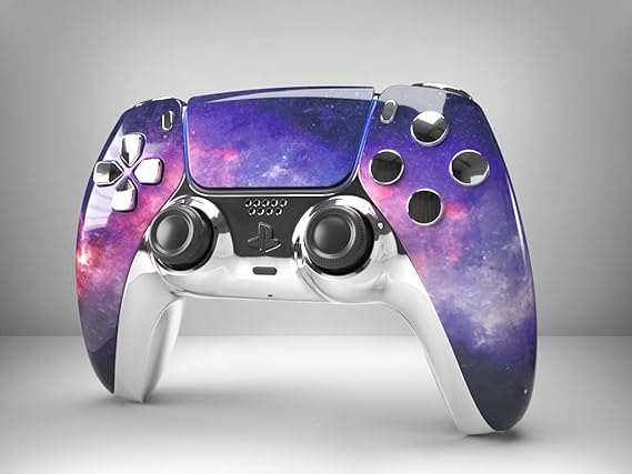 Galaxy / Silver Chrome Limited Edition Custom PS5 Playstation Dualsense ...