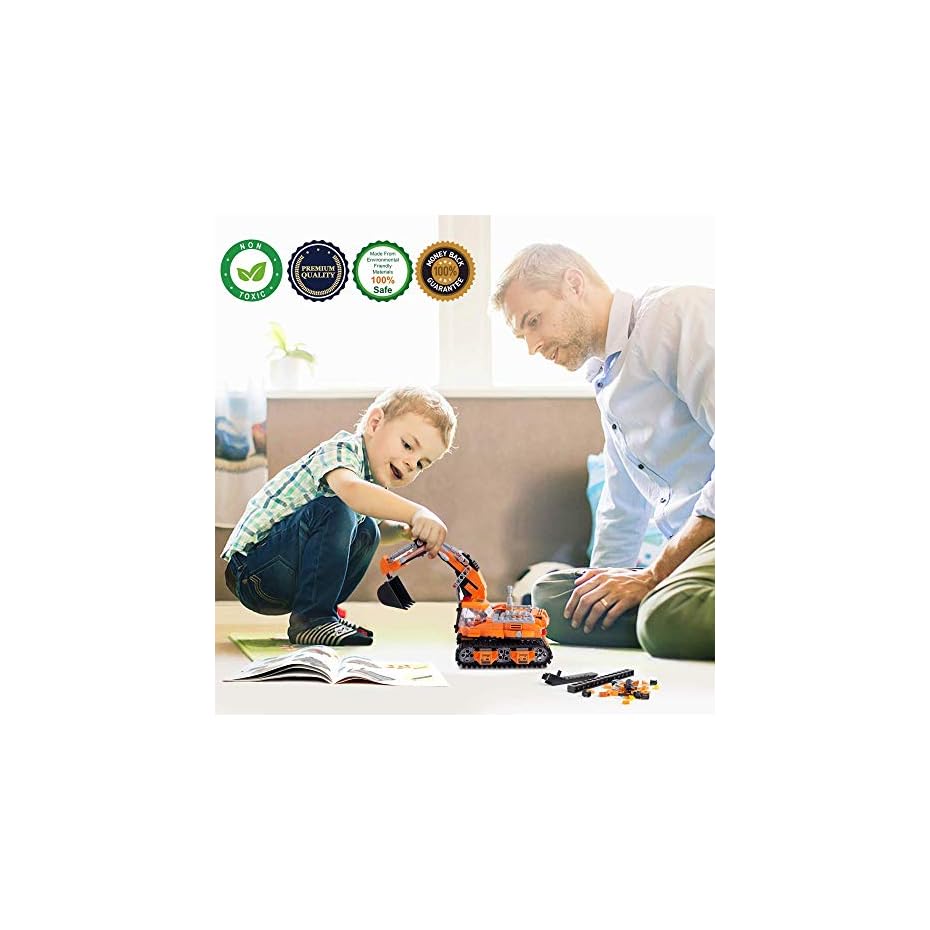 VATOS City Bausteine ab 6 7 8 9 10 Jahren Jungen, 513 Teile ...