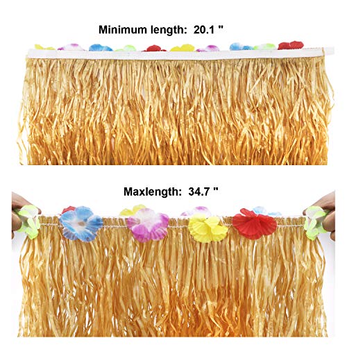 Phogary 8 Pack Hula Skirt Costume Accessory Kit for Hawaii Luau Party ...