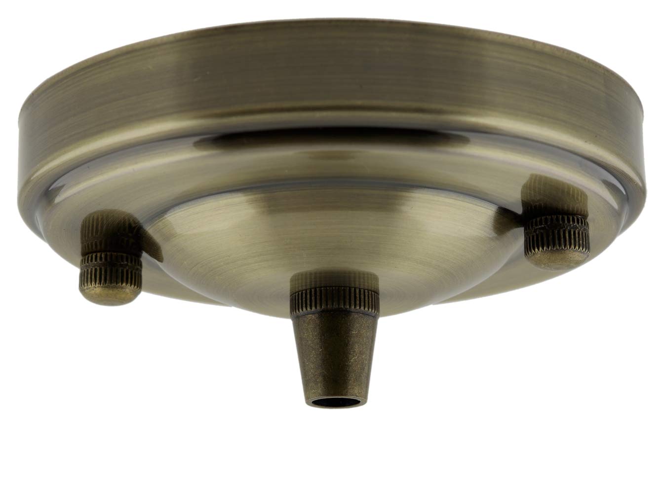 Vintage Period Styled Complete Metal Ceiling Rose with Metal Cord Grip ...