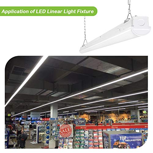 4FT LED Shop Light, 40W 5200LM Linkable LED Linear Ceiling Light Fixtures for Garage,Workshop ...
