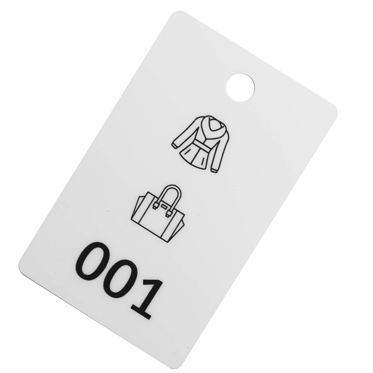 Plastic Cloakroom Tags, Coat & Bag Design, pack of 100 pairs with ...