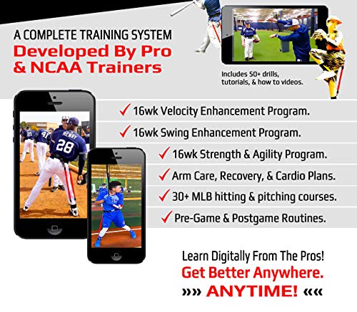 BIG LEAGUE EDGE VPX Baseball Training Harness, Adds 4-6MPH Power and ...