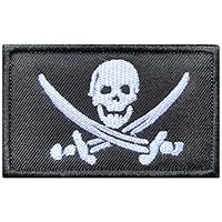 Amazon.com: Antrix Pirate Flag Patch Jolly Roger Knife and Fork Dead ...