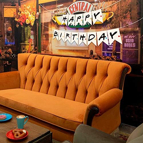 Friends TV Show Happy Birthday Banner Sign, Friends Themed Party Flag ...