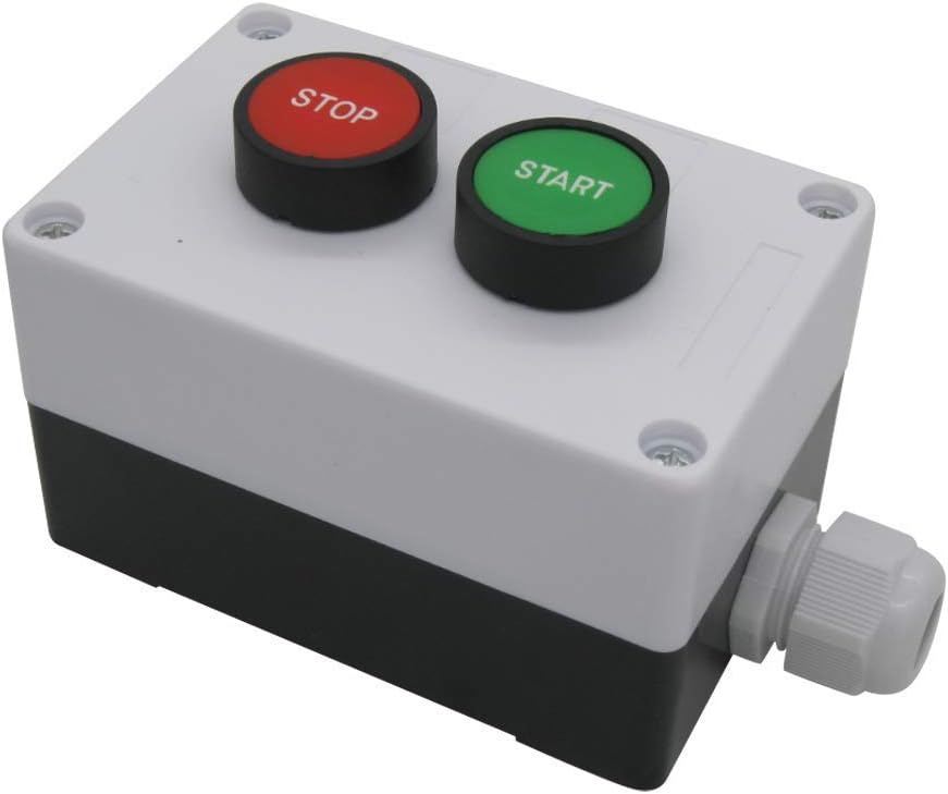 Taiss/AC 660V 10A Momentary Start/Stop Red Green Sign NO NC Push Button ...